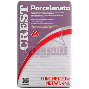 CREST PISO PORCELANATO BLANCO 20KG - Colibri